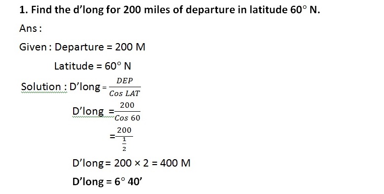 Chapter 2: Parallel & Plane Sailing (Numericals Solution) – MarineGyaan