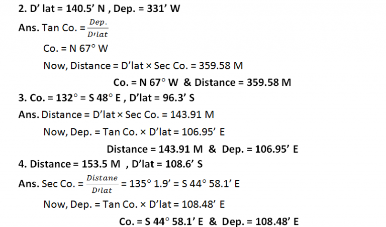 Chapter 4: Sailing (Numericals Solution) - MarineGyaan