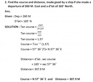 Chapter 2: Parallel & Plane Sailing (Numericals Solution) - MarineGyaan